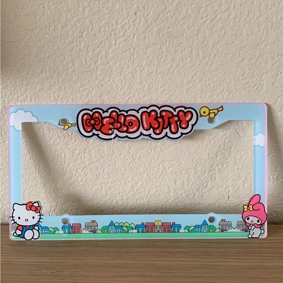 Sanrio | Car Audio, Video & GPS | Hello Kitty License Plate Car Frame ...